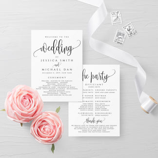 Rustic Wedding Program Template – SunshineWeddingParty