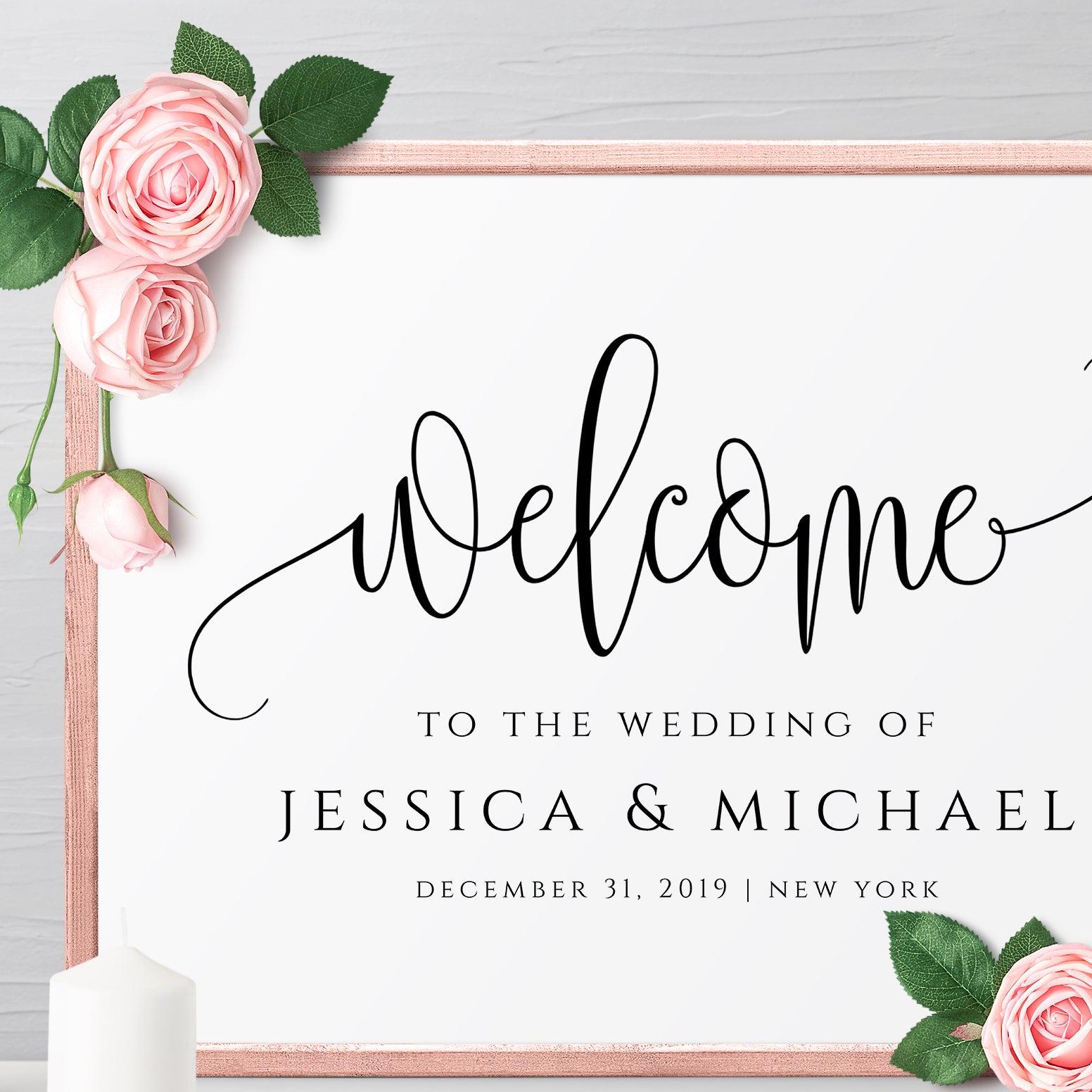 Rustic Wedding Welcome Sign Template – SunshineWeddingParty